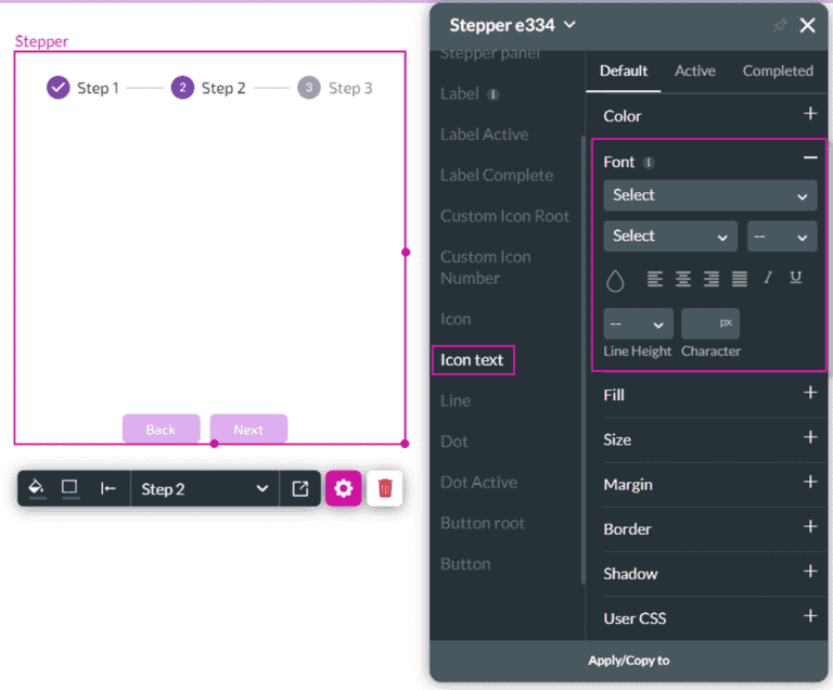 Styling Properties on Elements | Titan Web