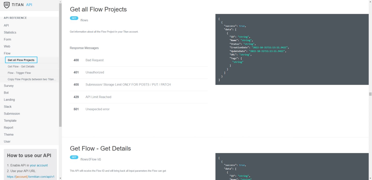 Run Titan Flow from API | Titan Flow