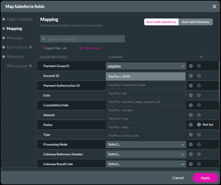 Configure Salesforce Mapping for PayPlus | Titan Web Configure Salesforce Mapping for PayPlus | Titan Web