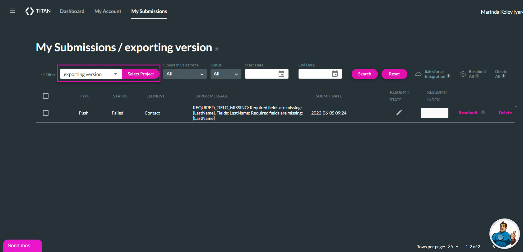 Find out about Resubmissions