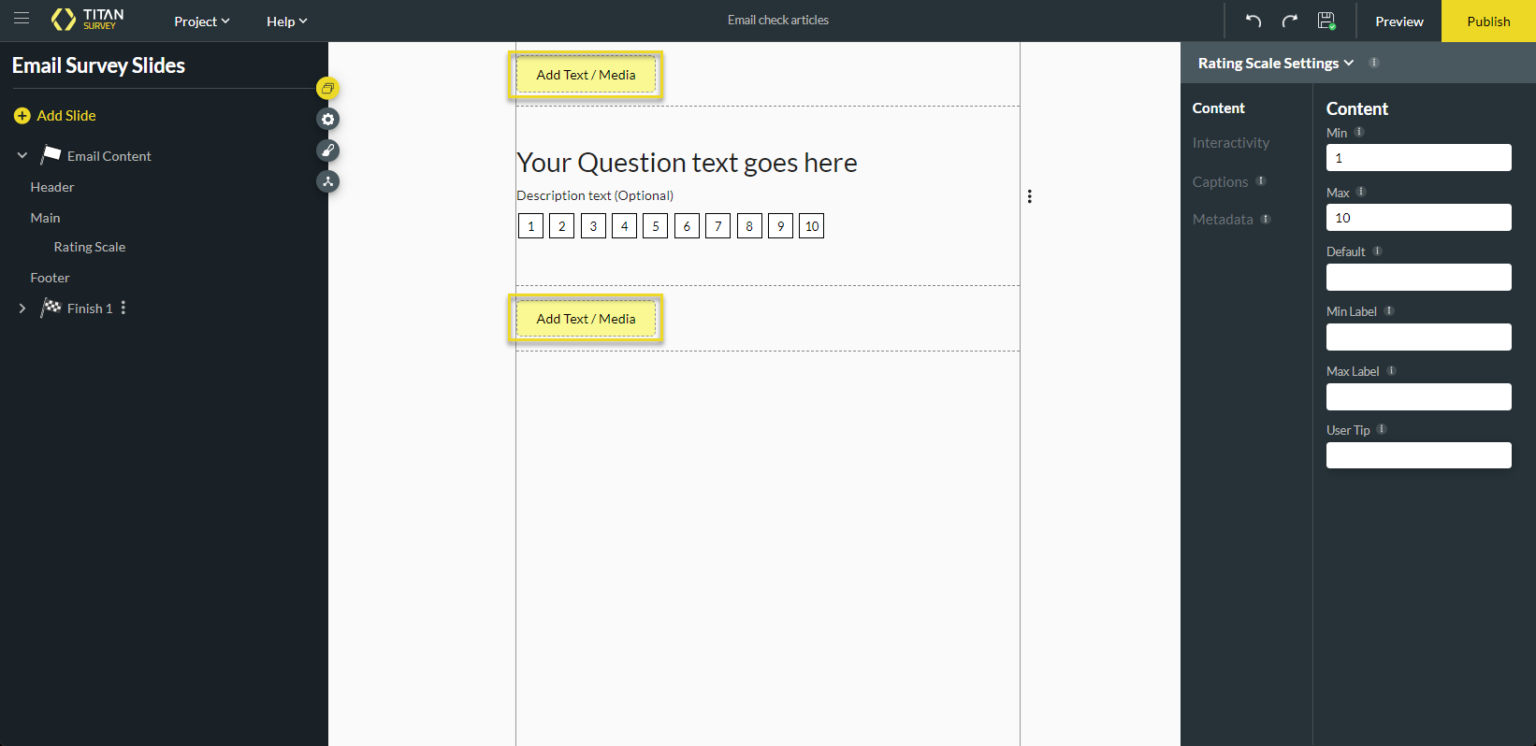 Merge Salesforce Text or Email Subject Fields | Titan Survey